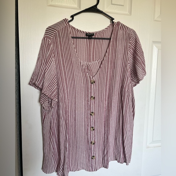 torrid | Tops | Torrid Striped Blouse | Poshmark